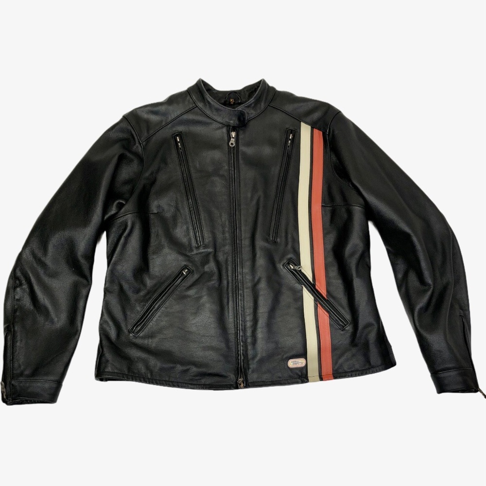 Harley Davidson Racing Leather Jacket Black - Xl - Gem